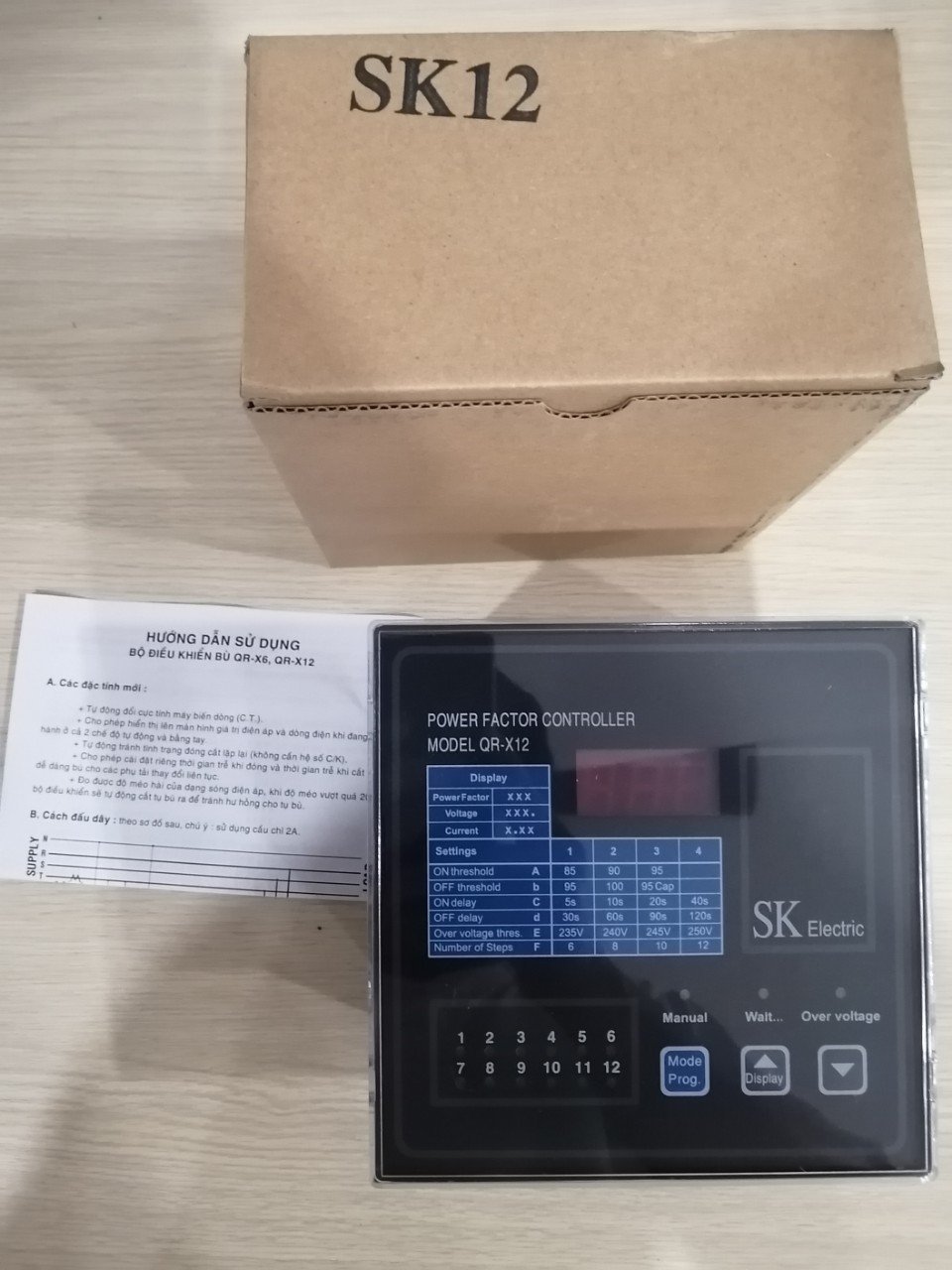 Bộ điều khiển tụ bù SK 12 cấp QR-X12