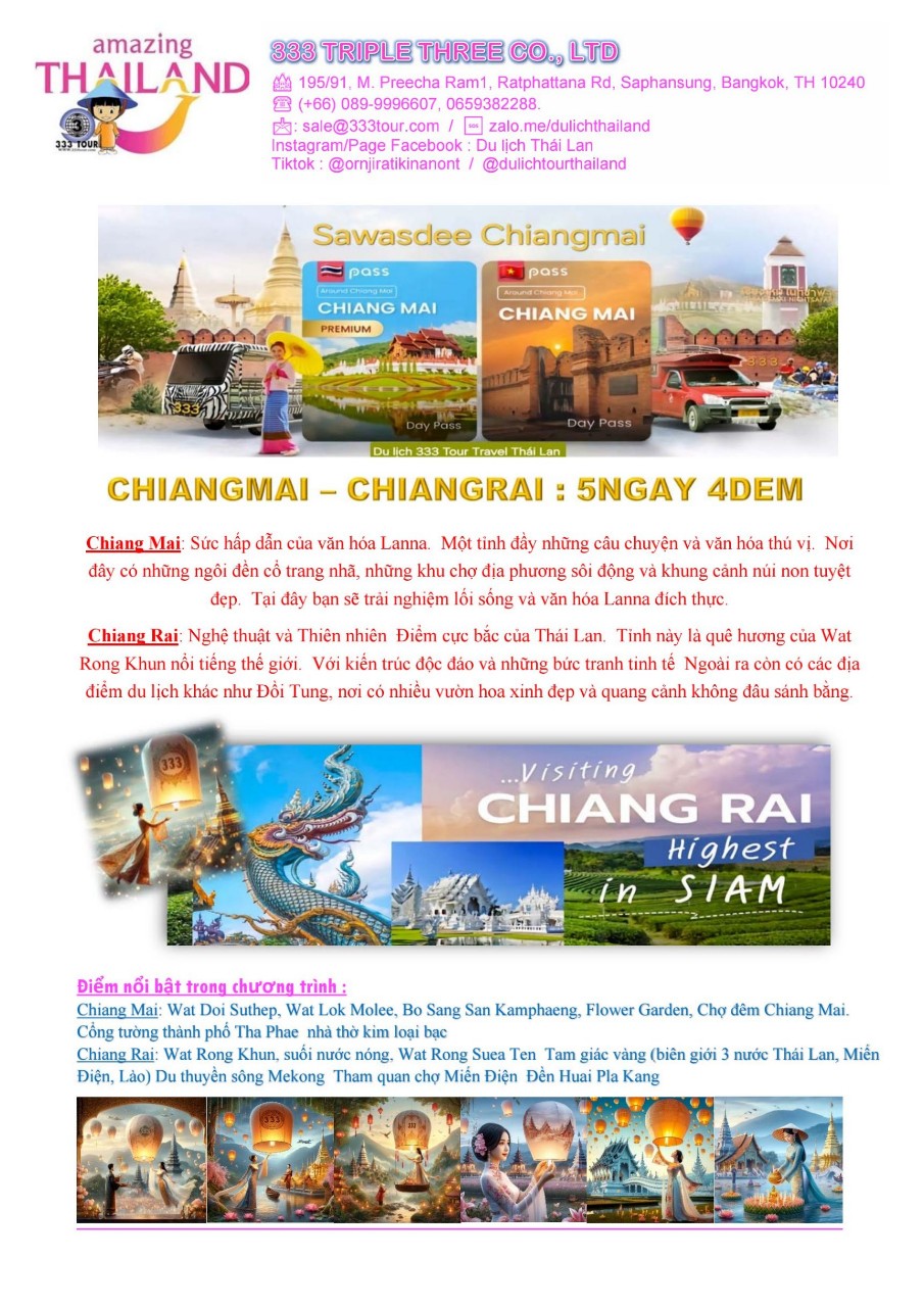 HAPPY CHIANGMAI CHIANGRAI 5NGAY 4DEM 🏕⛰️